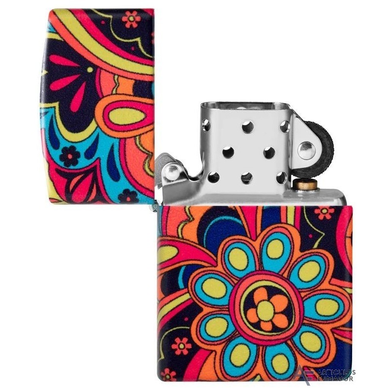ENCENDEDOR ZIPPO FLOWER POWER 540° COLOR